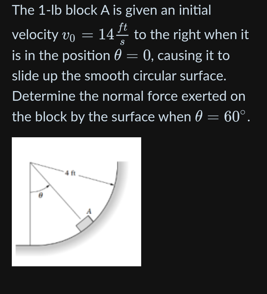 Solved The 1-lb block A ﻿is given an initial velocity | Chegg.com