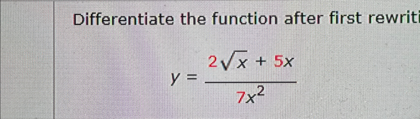 Solved Differentiate the function after first | Chegg.com
