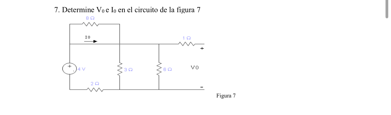 Solved Determine V0 ﻿e I0 ﻿en el circuito de la figura | Chegg.com