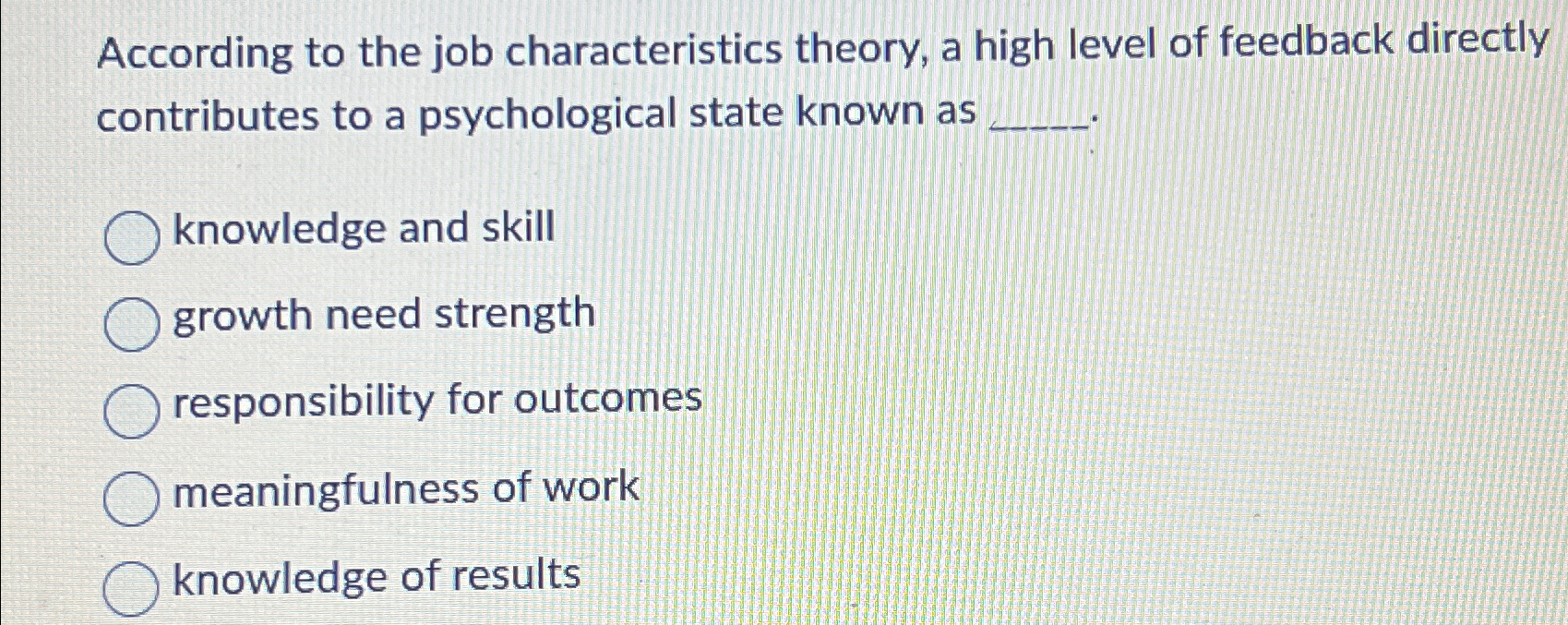 Solved According to the job characteristics theory, a high | Chegg.com