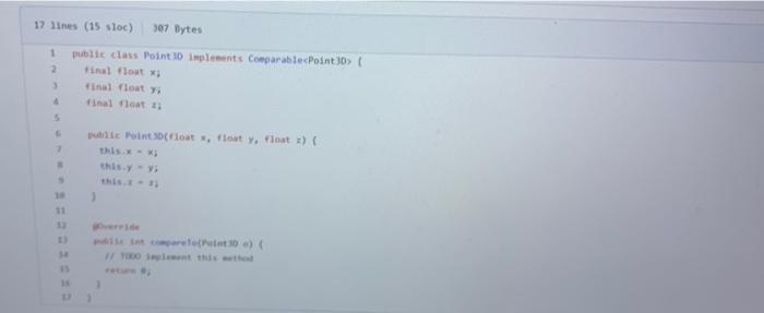 Several incomplete classes are provided in the | Chegg.com