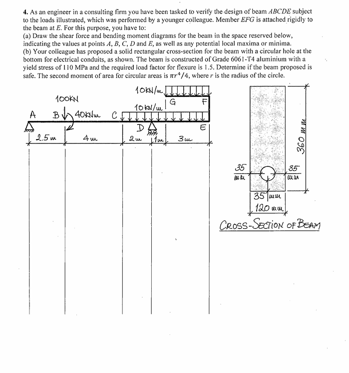 Solved 3. ﻿The long dam and pedestrian walkway ABCDE is made | Chegg.com