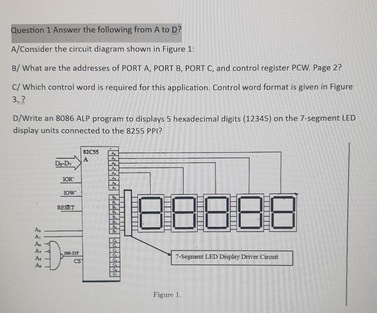 Question 1 Answer the following from A to D ? A / | Chegg.com