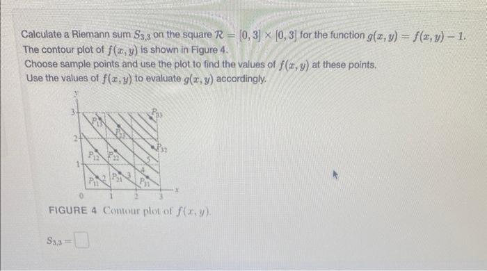 Solved Calculate a Riemann sum S3,3 on the square | Chegg.com