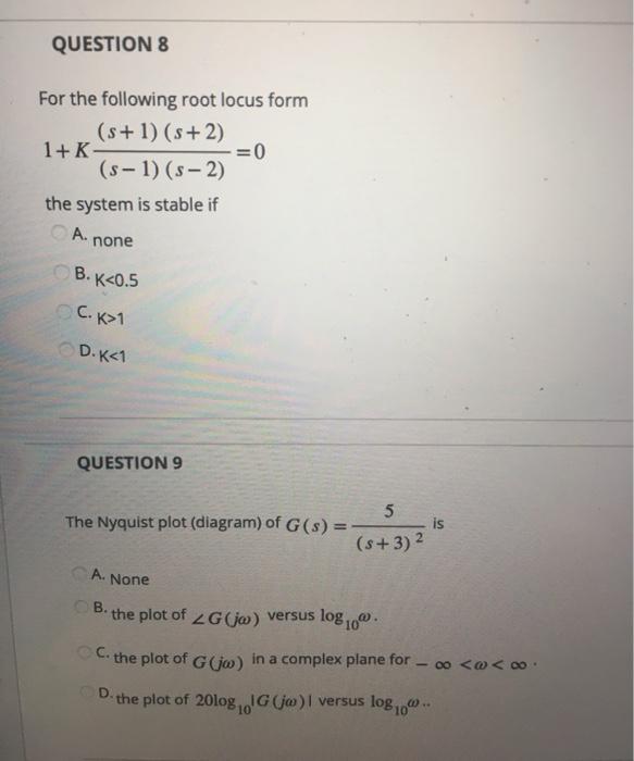 Solved For the following root locus form | Chegg.com