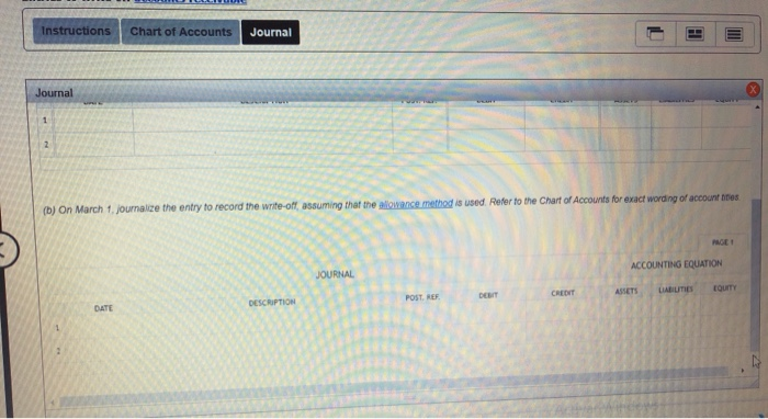 Solved Entries to write off accounts receivable | Chegg.com