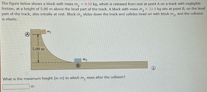 Solved The figure below shows a block with mass m1=4.50 kg, | Chegg.com
