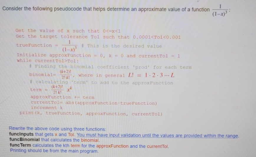 Solved Consider the following pseudocode that helps | Chegg.com