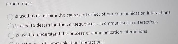 Solved Punctuation:Is used to determine the cause and effect | Chegg.com