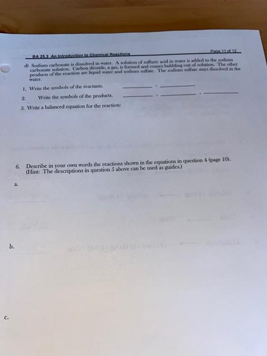 Solved BA22 An Introduction to Chemical Rangton Rama2 d) | Chegg.com