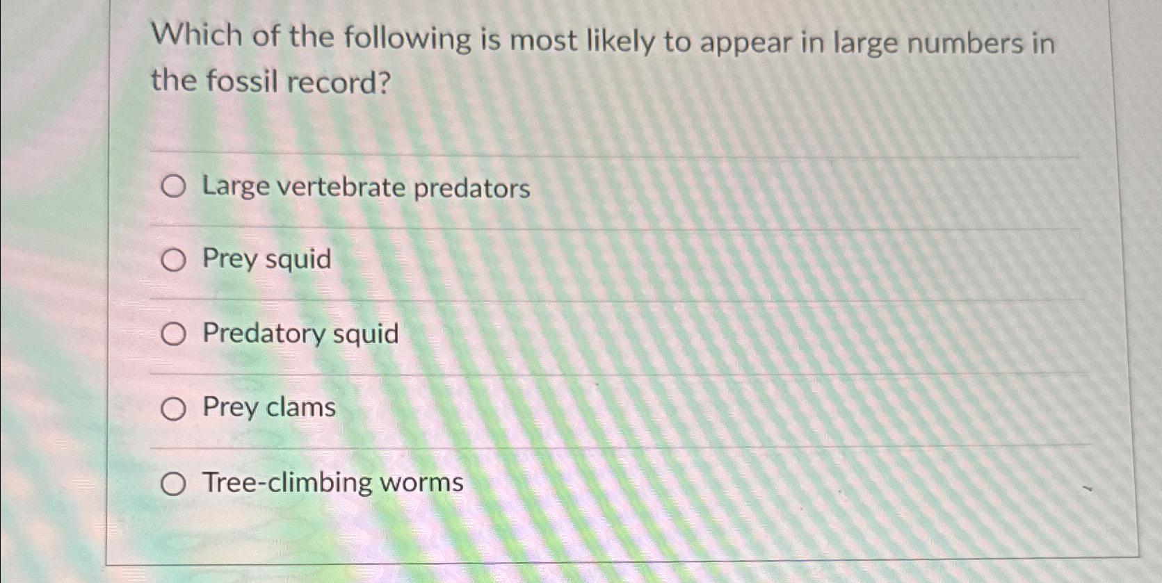 Solved Which of the following is most likely to appear in | Chegg.com