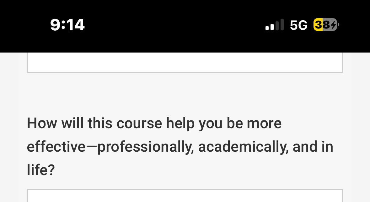 9:145G 384How will this course help you be more | Chegg.com