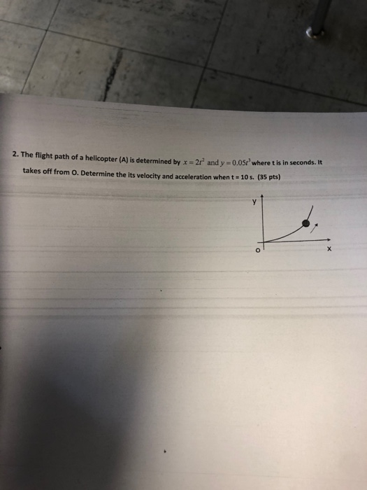 Solved 4. The flight path of a helicopter (A) is determined | Chegg.com