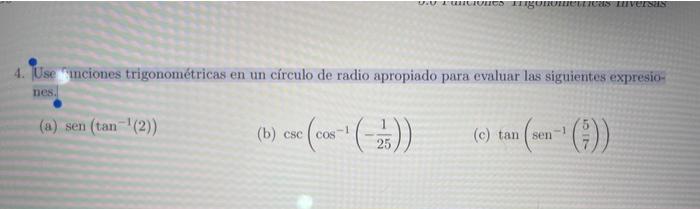 Solved Use trigonometric functions in an appropriate radio | Chegg.com