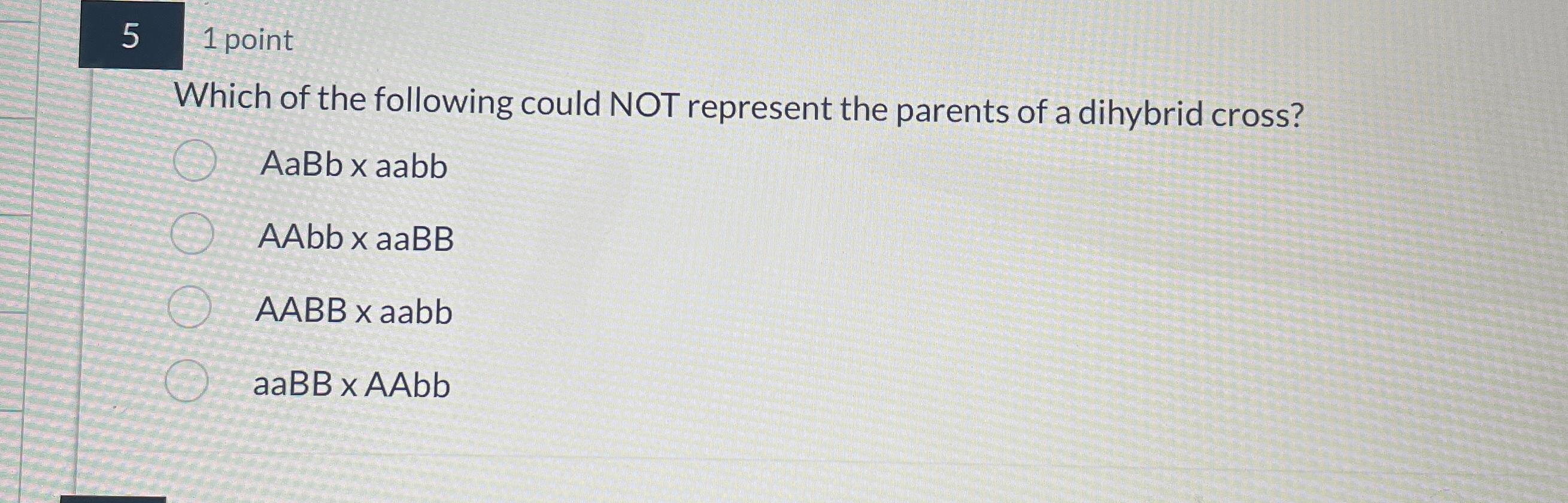Solved 51 ﻿pointWhich of the following could NOT represent | Chegg.com