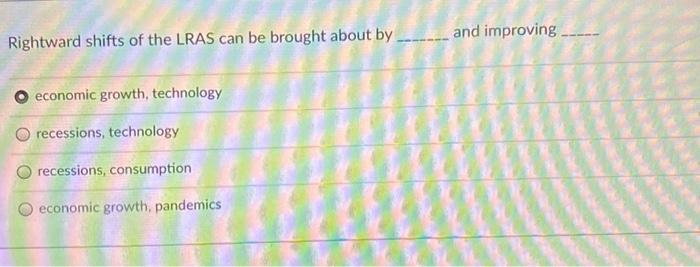 Solved Rightward shifts of the LRAS can be brought about by | Chegg.com