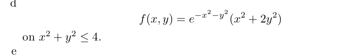 Solved Find The Absolute Minimum And Maximum Of The Function 