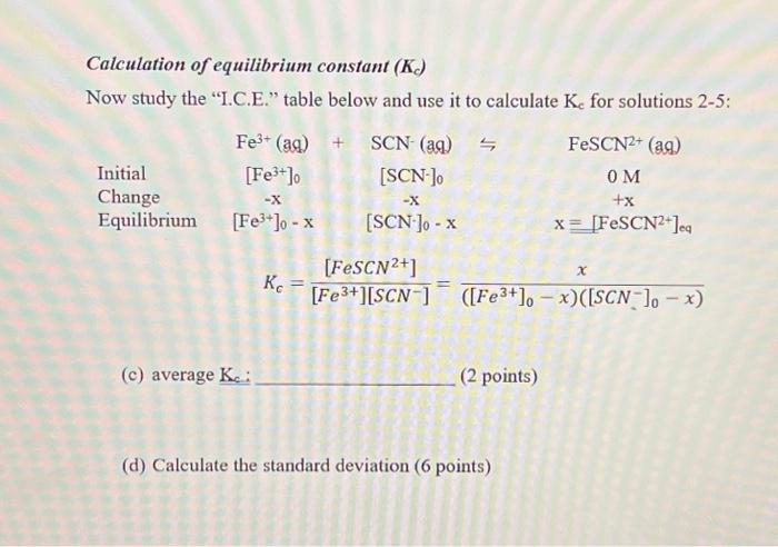 Calculation of equilibrium constant (Kc) Now study | Chegg.com