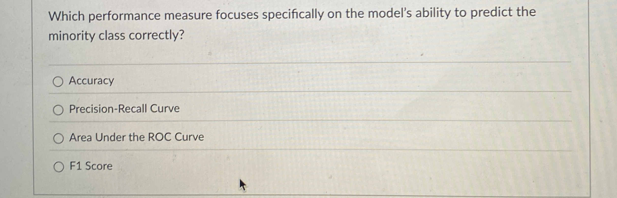 Solved Which performance measure focuses specifically on the | Chegg.com