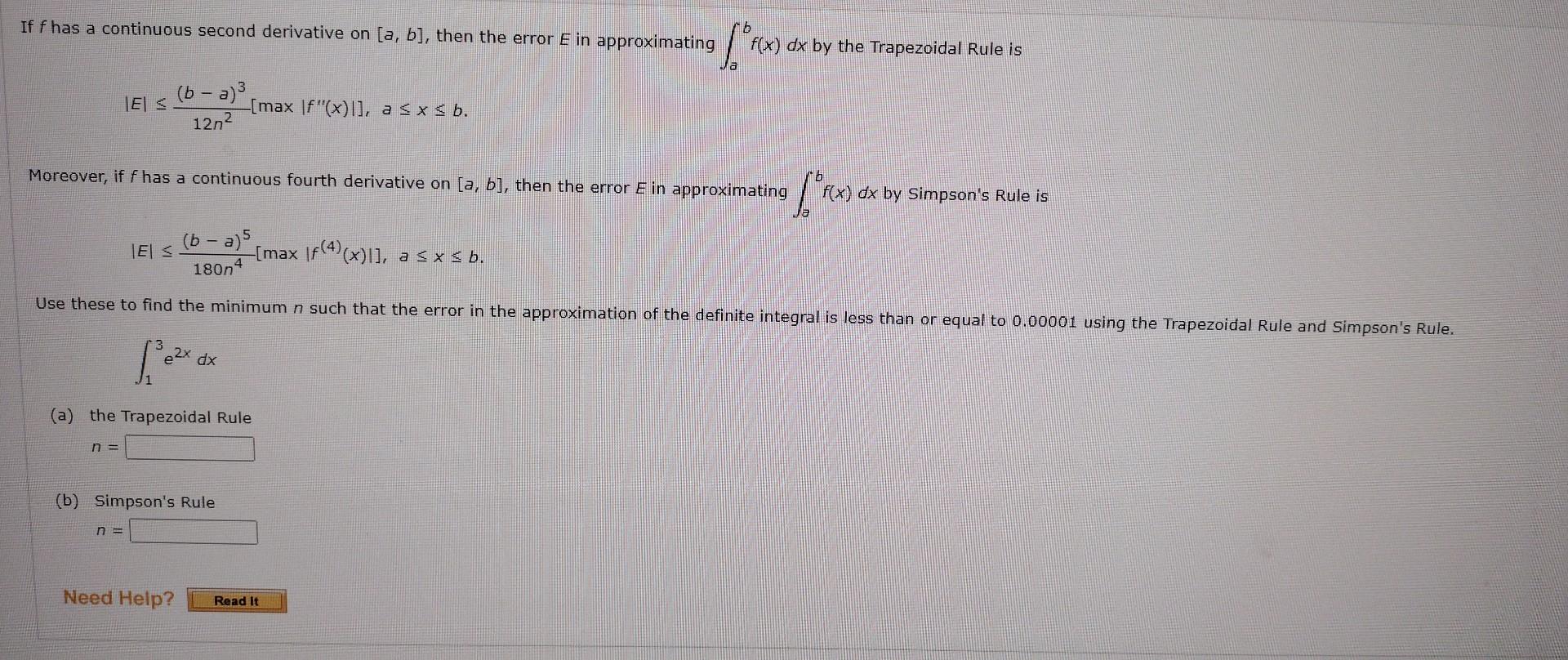 Solved If f has a continuous second derivative on [a,b], | Chegg.com