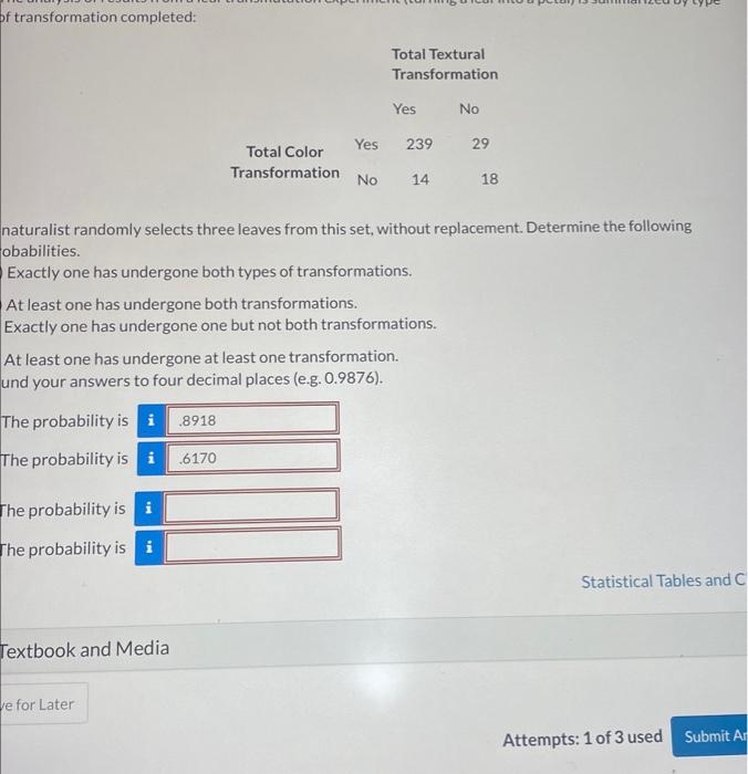 f transformation completed: naturalist randomly | Chegg.com