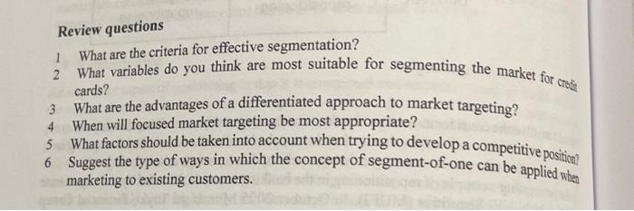 Solved Review questions 1 What are the criteria for | Chegg.com