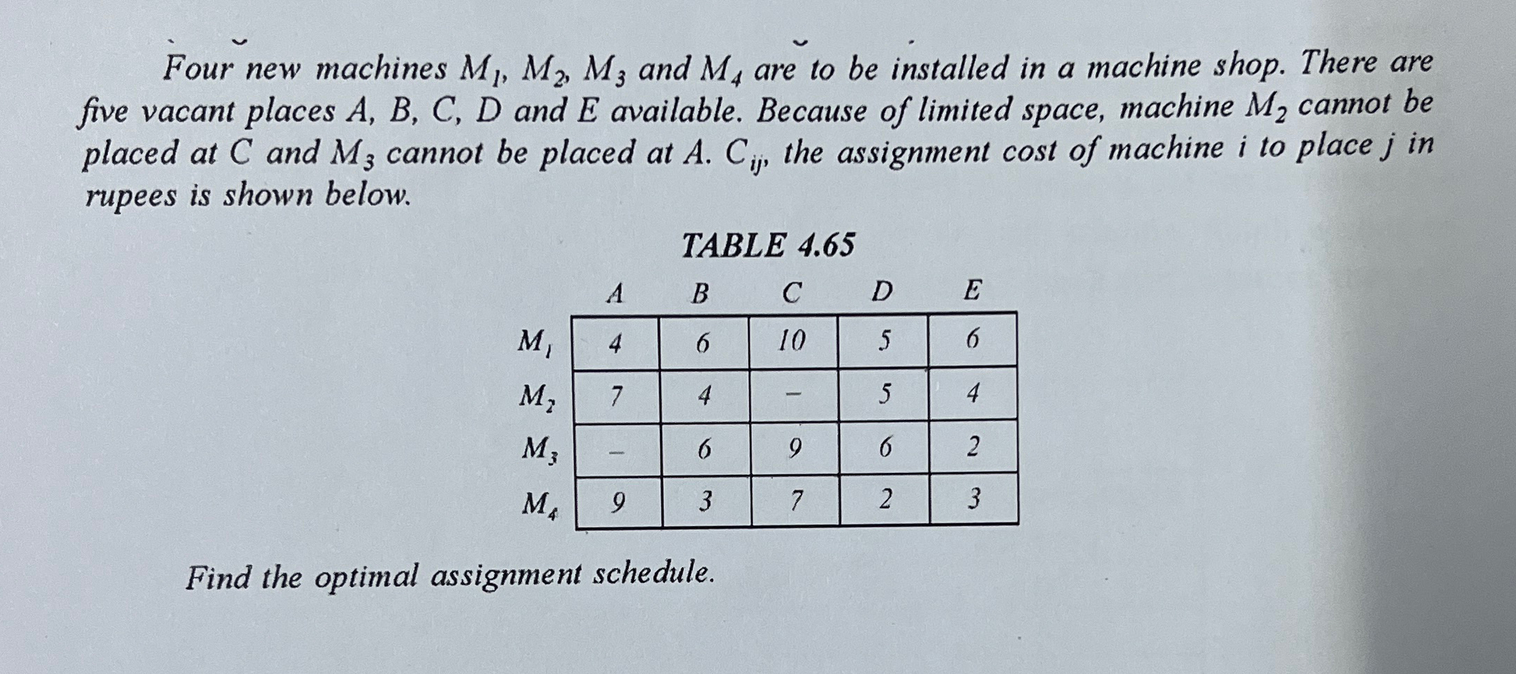 Solved Four new machines M1,M2,M3 ﻿and M4 ﻿are to be | Chegg.com