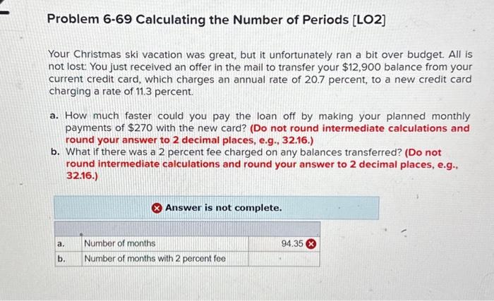 Solved Problem 6.69 Calculating the Number of Periods [LO2] | Chegg.com