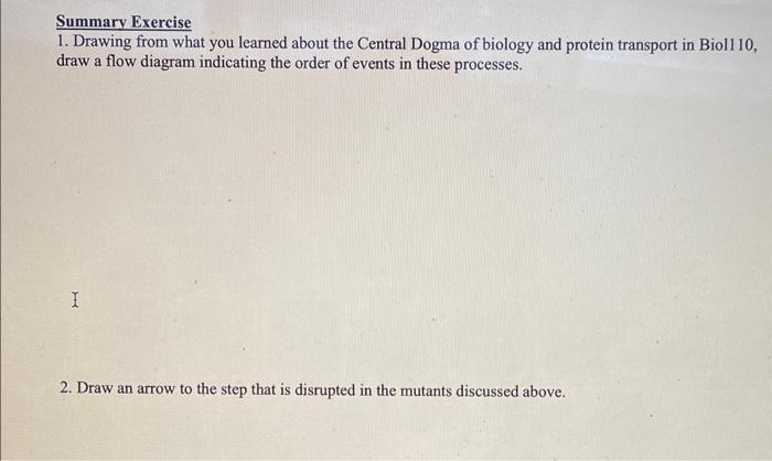Solved Summary Exercise 1. Drawing from what you learned | Chegg.com