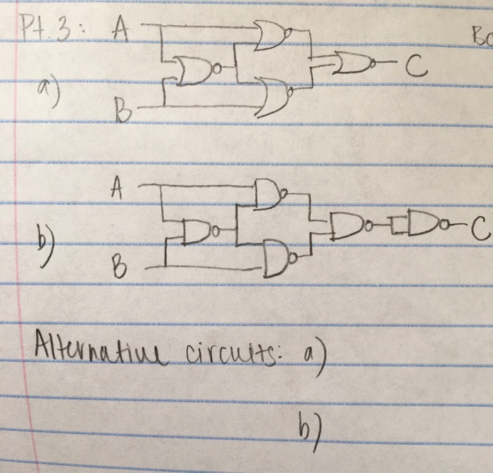 Solved Pt.3: A So C DotDoc Alternative circuits: a) | Chegg.com