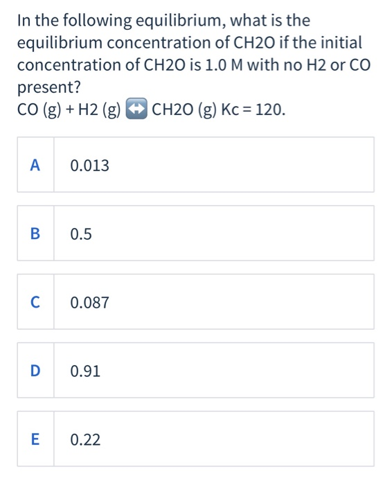 Solved In the following equilibrium, what is the equilibrium | Chegg.com