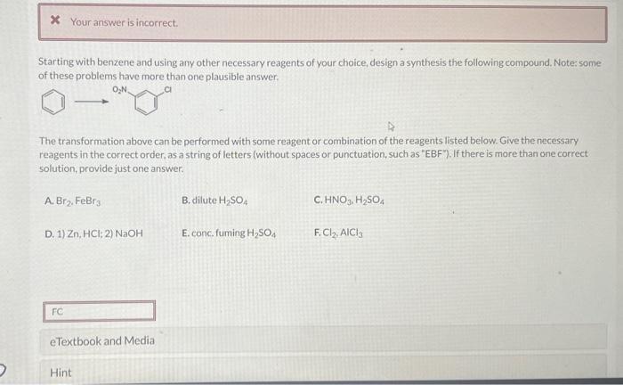 Solved Starting with benzene and using any other necessary | Chegg.com