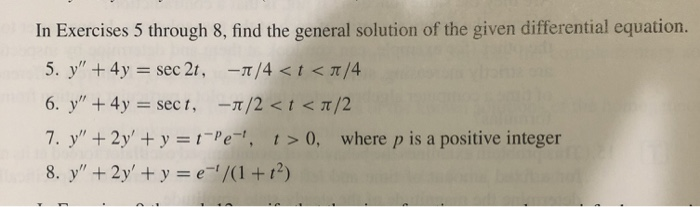 Solved In Exercises 5 through 8, find the general solution | Chegg.com