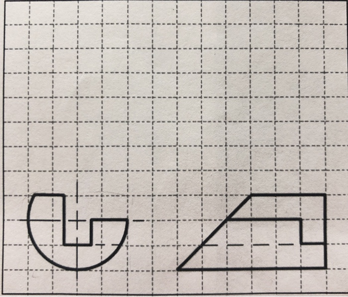 Solved Given two views of a multiview drawing of the | Chegg.com