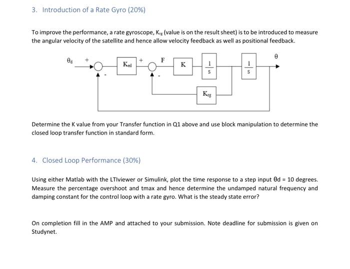 Solved 1. Open Loop Investigation (30\%) By equating moments | Chegg.com