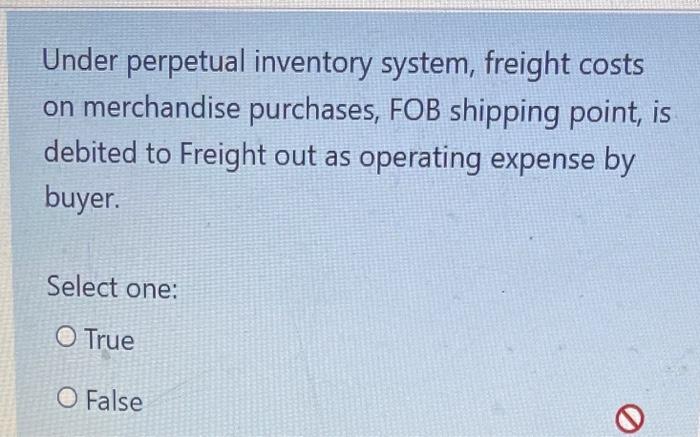 Solved Under perpetual inventory system, freight costs on | Chegg.com
