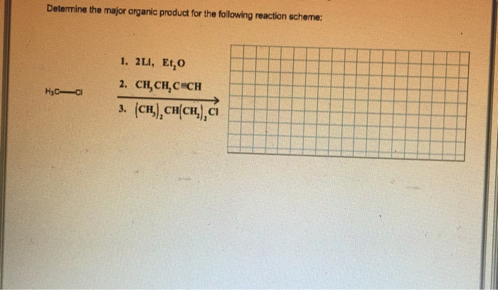 Solved Determine The Major Organic Product For The Following
