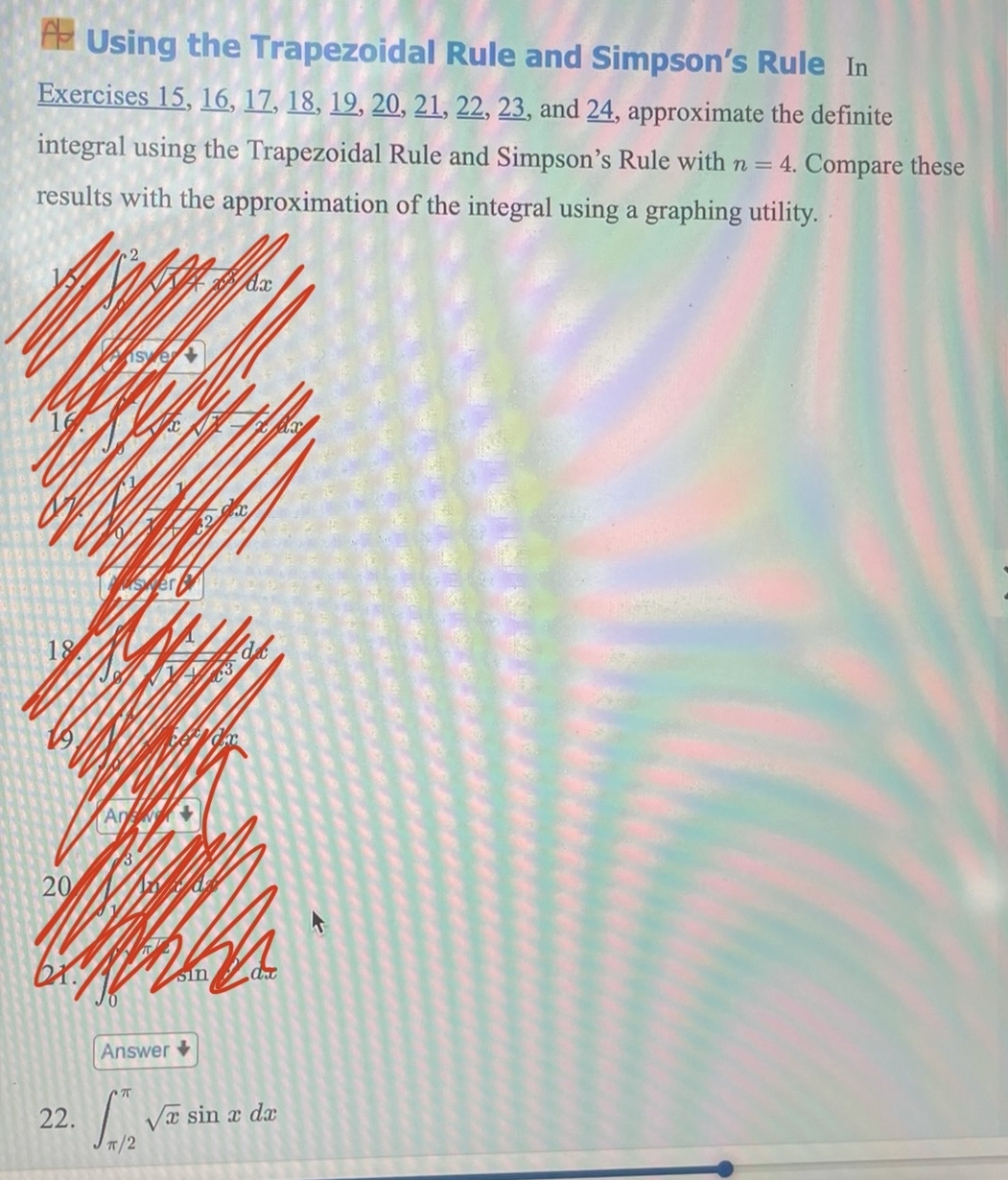Solved A Using the Trapezoidal Rule and Simpson's Rule In | Chegg.com