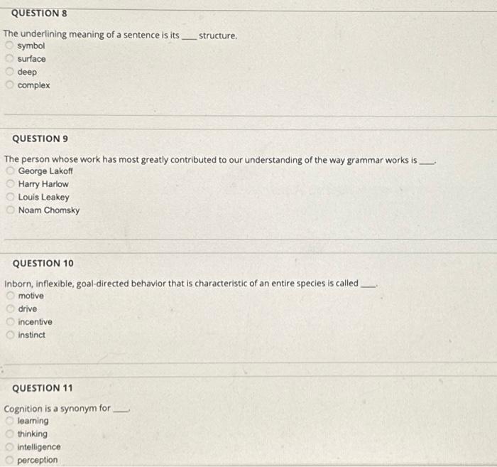 Solved The underlining meaning of a sentence is its | Chegg.com
