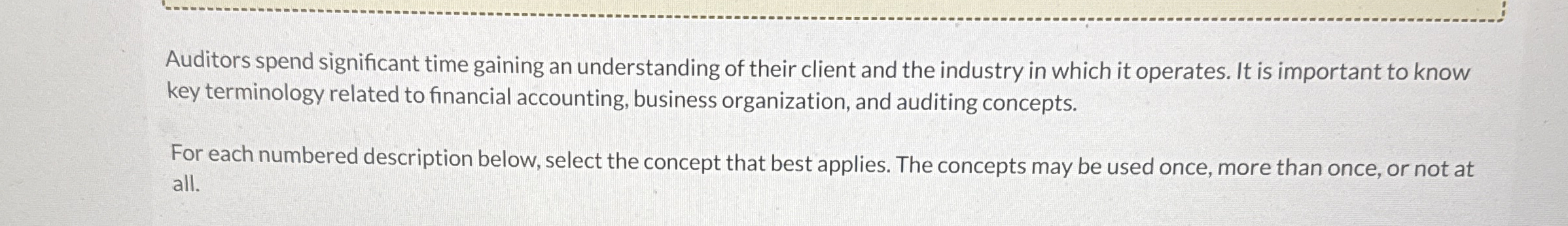Solved Auditors spend significant time gaining an | Chegg.com