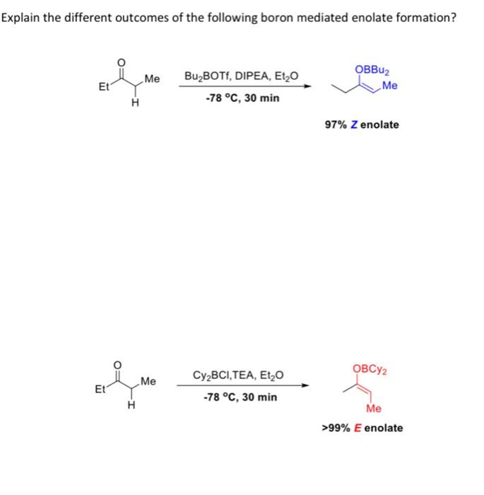 Solved Explain the different outcomes of the following boron | Chegg.com