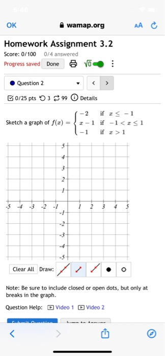 Solved OK wamap.org AA с Homework Assignment 3.2 Score: | Chegg.com