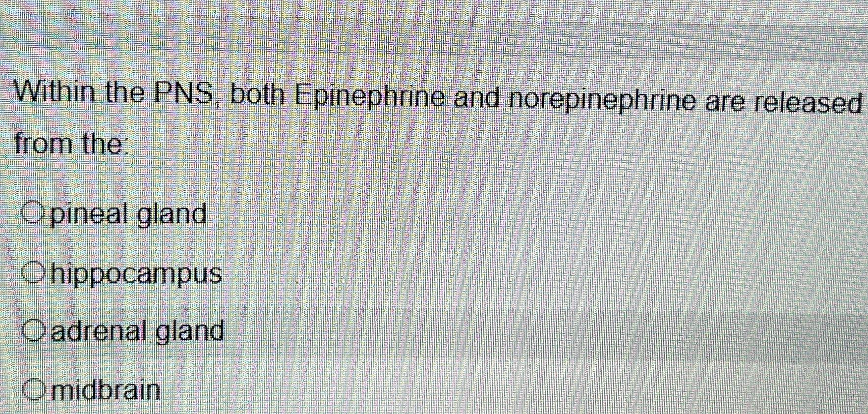 Solved Within the PNS, ﻿both Epinephrine and norepinephrine | Chegg.com