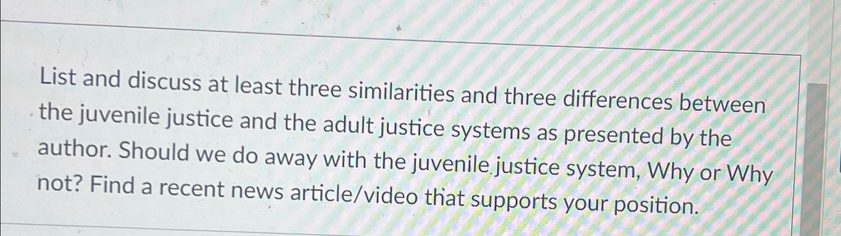 Solved List and discuss at least three similarities and | Chegg.com