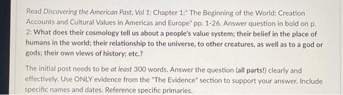 Read Discovering the American Past, Vol 1: Chapter | Chegg.com
