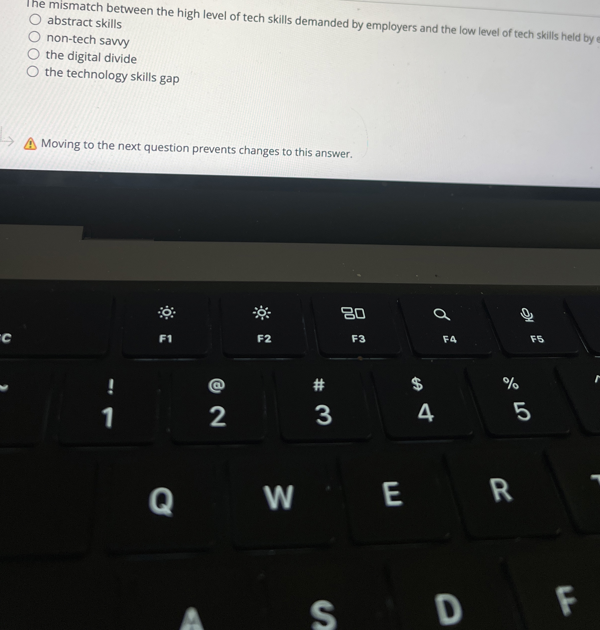 Solved The mismatch between the high level of tech skills | Chegg.com