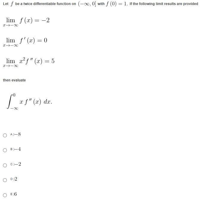 Solved Let F Be A Twice Differentiable Function On −∞ 0]