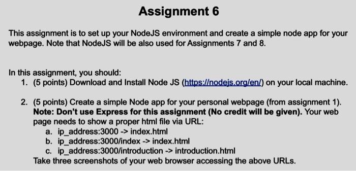 Solved please help me with creating a NodeJS app for a basic | Chegg.com