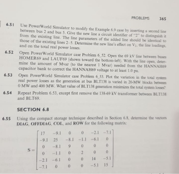 6.53 Open PowerWorld Simulator case Problem 6_53. | Chegg.com