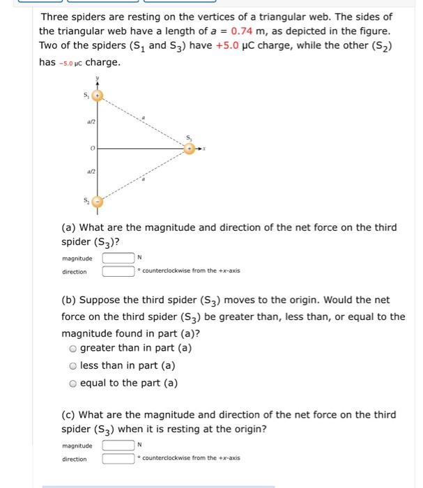Solved Three spiders are resting on the vertices of a | Chegg.com